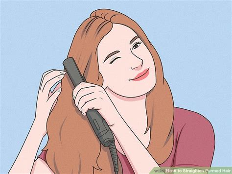 3 Ways to Straighten Permed Hair - wikiHow