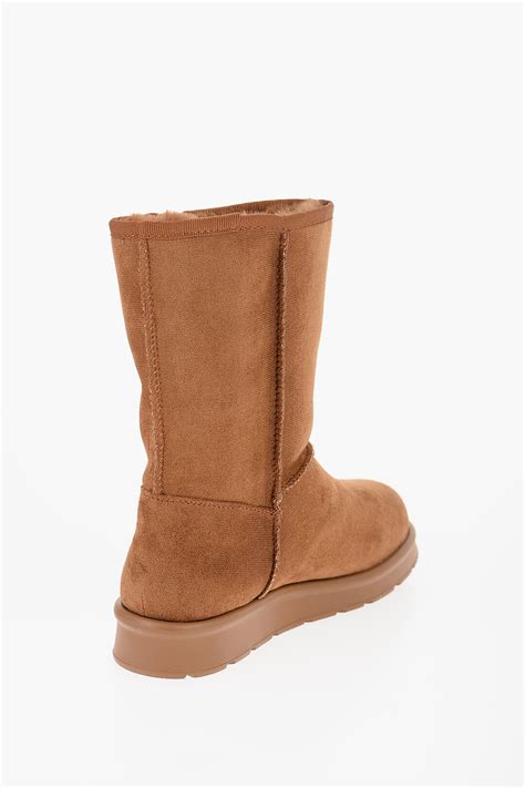 Moschino LOVE Solid Color Ankle Boots with Faux Fur Lining women ...