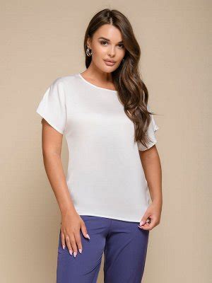 1001 Dress / Топ белого цвета с короткими рукавами | Распродажа. Блузы ...