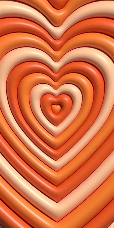 Orange hearts 3D wallpaper | 3d wallpaper iphone, Jelly wallpaper ...
