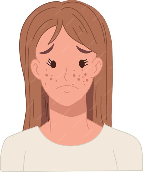 Premium Vector | Teenage Acne Struggles Girl with Troubled Skin Cartoon ...