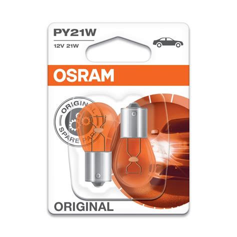 Osram 7507-02B OE 12v 21w BAU15s amber (581) Twin blister - Tetrosyl ...
