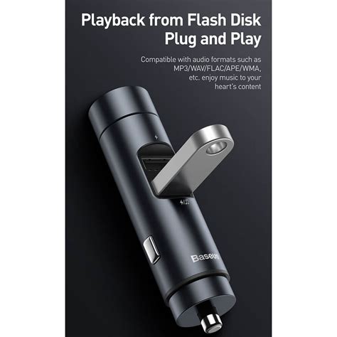 Baseus Energy Column Bluetooth FM Transmitter (CCNLZ-0S) - блутут FM ...