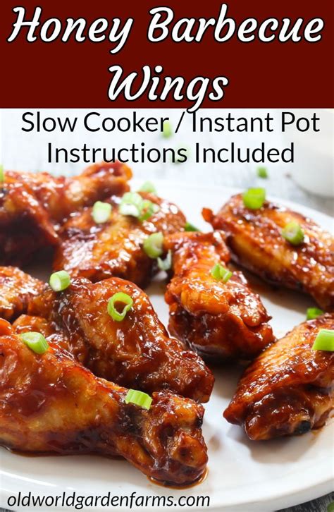 Honey barbecue chicken wings recipe instant pot and crock pot instructions – Artofit