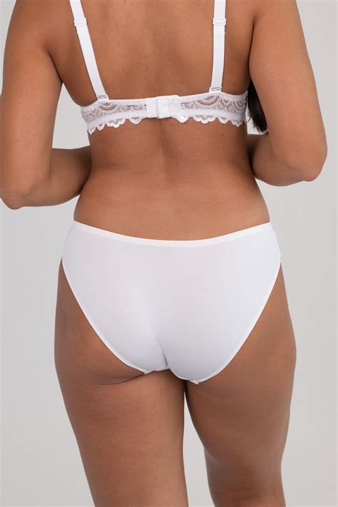 Трусы женские слип без швов сзади белые кружевные ROSE&PETAL LINGERIE ...