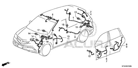 32757-STX-A00 | Acura SUB-WIRE, DOOR (DRIVER SIDE) - Bernardi Parts Acura