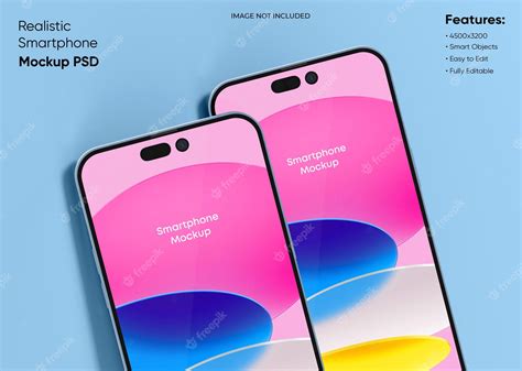 Макет смартфонов 14 pro max для брендинга пользовательского интерфейса ...