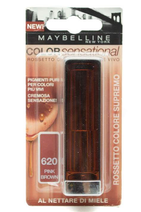 Maybelline ColorSensational Lipstick, 620 Pink Brown (Italian Packaging ...