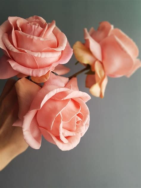 Роза из зефирного фоамирана | My flower, Flowers