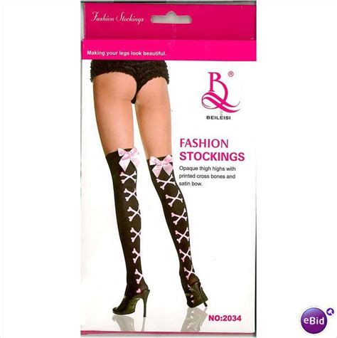Beileisi Fashion Stockings w Cross Bones Satin Bow 2034 | eBay