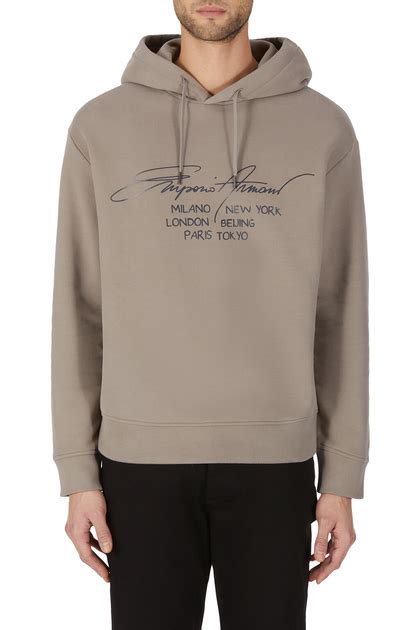 Худи Emporio Armani L Светло-коричневое 6K1M92.1JQKZ – Брендовий одяг ...