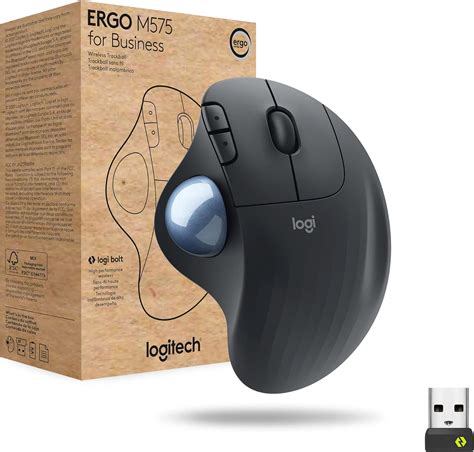 Amazon.com: Logitech Ergo M575 Wireless Trackball Mouse for Business ...