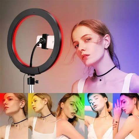 Набор для блогера 5 в 1 с камерой RGB Кольцевая лампа 45 см MJ-18 с ...
