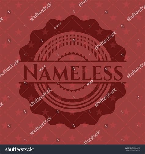Nameless Retro Style Red Emblem Stock Vector (Royalty Free) 733894873 ...