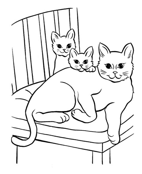 Раскраски Кошки и котята - детские раскраски распечатать бесплатно