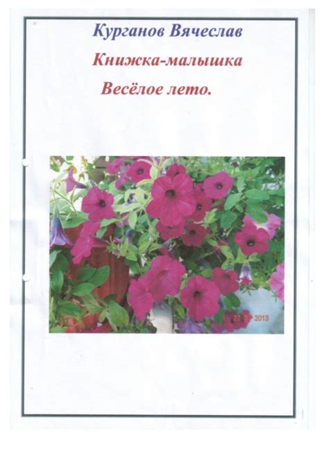 Книжка-малышка. "Весёлое лето"
