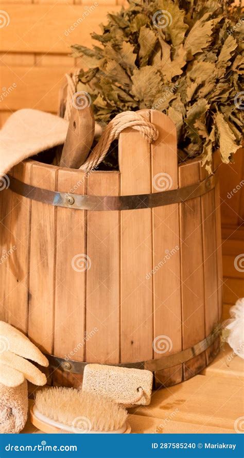 Sauna equipment stock photo. Image of wood, health, people - 287585240