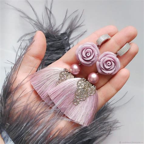 Серьги кисти "Style Nadin Rose" в интернет-магазине на Ярмарке Мастеров ...