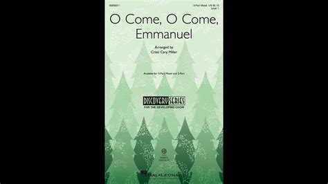 O Come, O Come Emmanuel (3-Part Mixed Choir) - Arranged by Cristi Cary ...