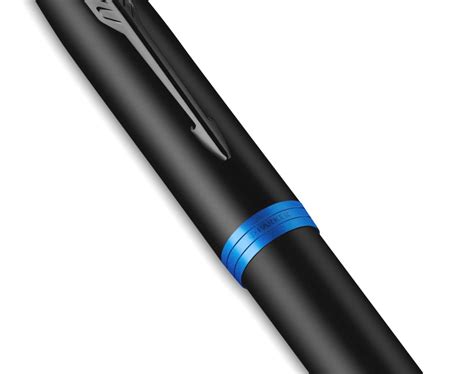 Ручка перьевая Parker IM Vibrant Rings F315, Flame Blue PVD (Перо F ...