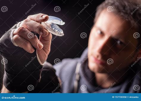Boxer Teeth Protection. Mouthguard Stock Photo - Image of athletic ...