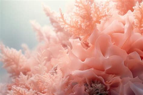 Soft Coral Blush Light Background | Premium AI-generated image