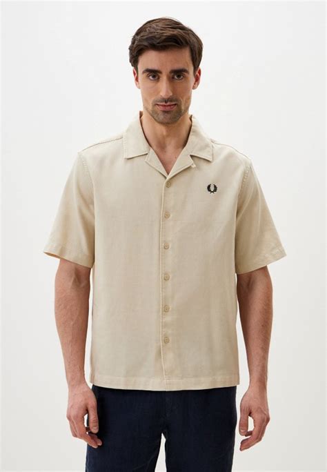 Рубашка Fred Perry PIQUE TEXTURE REVERE COLLAR, цвет: бежевый ...