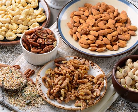 Assorted mixed nuts Stock-Foto | Adobe Stock
