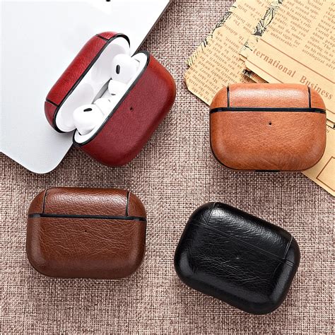 Кожаный чехол для беспроводных наушников Airpods Pro 2 | AliExpress