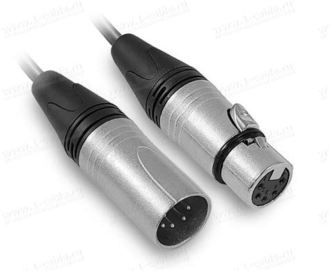 1K-DMX5E-0 First Cable - DMX кабель XLR 5, (f-m) компактный, монтажный ...