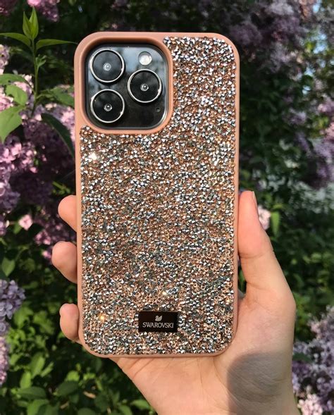 Чехол для iPhone 15 Pro Max Swarovski со стразами White купить недорого ...