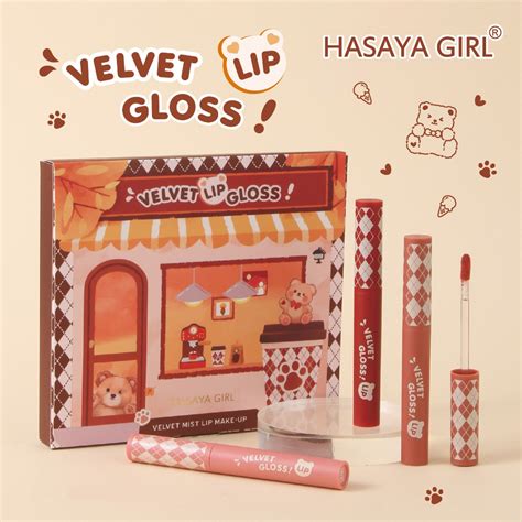 HASAYA GIRL Set Velvet Liquid Lip เซตลิปจิ้มจุ่มเนื้อเวลเวท 6สี เกลี่ย ...