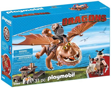 Playmobil Dragons How to Train Your Dragon Fishlegs and Meatlug Set ...