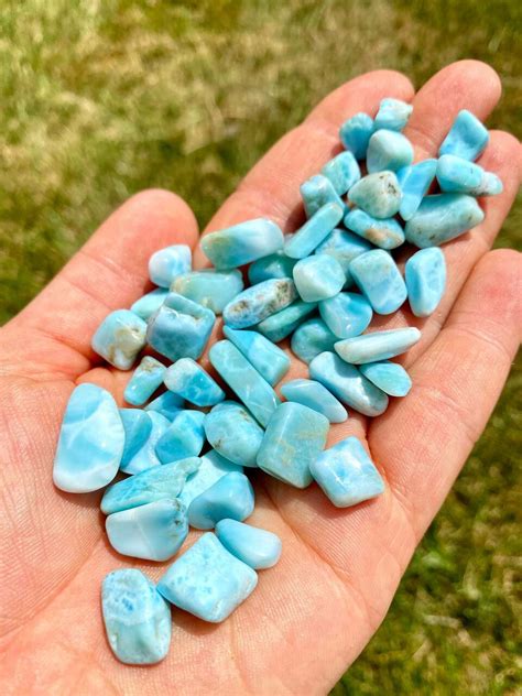 Tumbled Larimar Chip - Larimar Tumbled Stone Chip - Grade AA | New Moon Beginnings