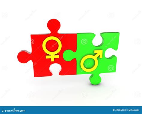 Gender puzzle stock illustration. Illustration of golden - 42966338