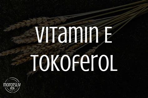Vitamin E, tokoferol • Morotsliv