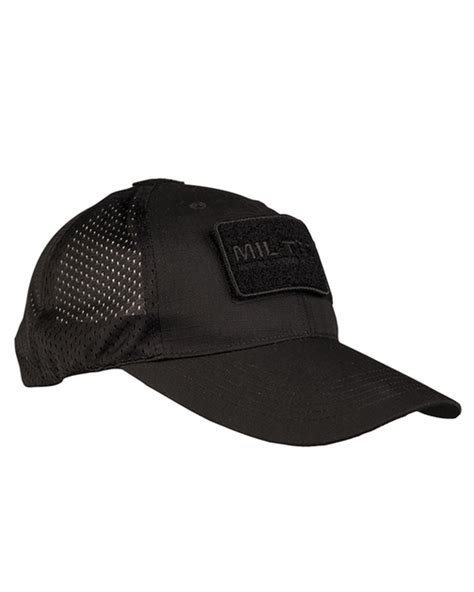 Кепка бейсболка с сетчатой вставкой Mil-Tec Black – фото, отзывы ...
