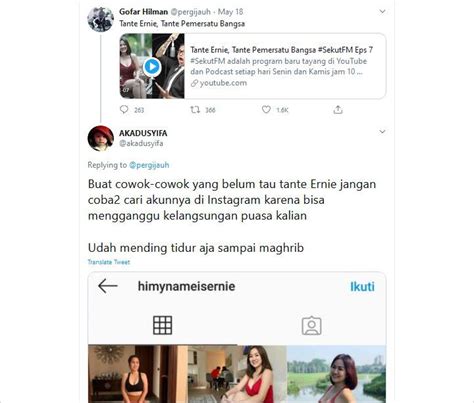 Tante Seksi Ernie 'Pemersatu Bangsa' Dimaki-Ditawar 25 Juta, Reaksi Suami Terkuak