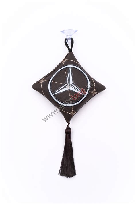 Вымпел "Подушечка"с кисточкой (эко-кожа) MERCEDES (коричневый) купить ...