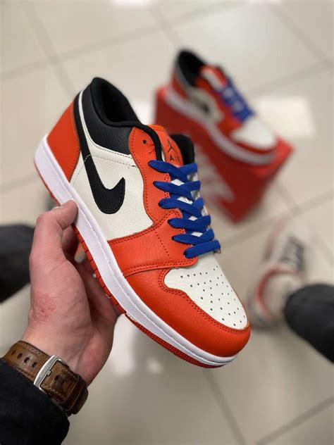 Купить Мужские кроссовки Nike Air Jordan 1 Low Orange (оранжевые с ...