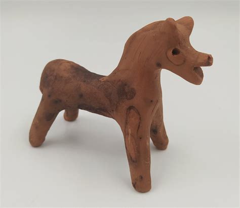 Игрушка каргопольская "Лошадка", глина, лепка, СССР, 1960-1980 гг ...