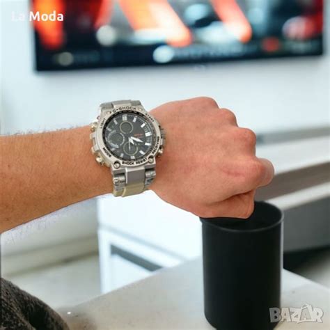 Чаасовник Casio G-Shock метален корпус бежова каишка реплика в Мъжки в ...