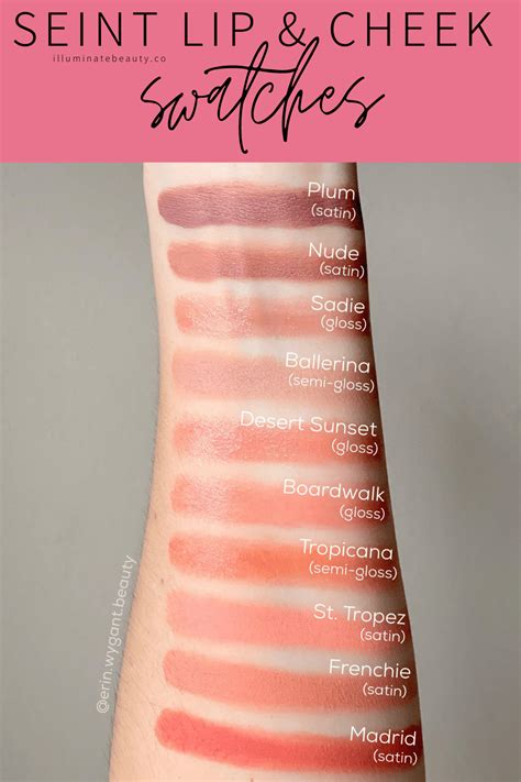 Seint Lip and Cheek Swatches - Illuminate Beauty