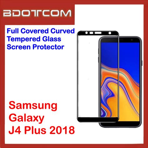 Full Covered Tempered Glass Screen Protector for Samsung Galaxy J4 Plus ...