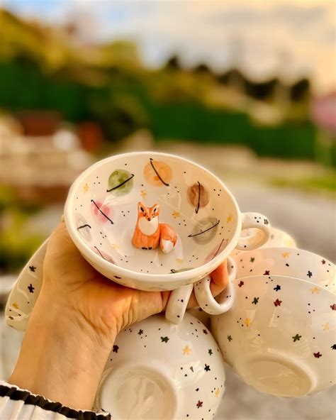 100 % Handmade Ceramic Cup With Unique Design - Etsy Canada в 2024 г ...