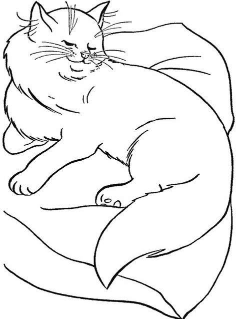 шаблон кошка | Рисунки для раскрашивания, Кошачье одеяло