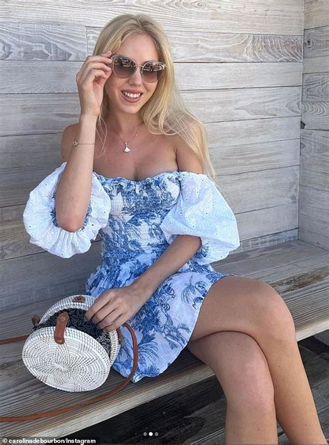 Princess Carolina of Bourbon-Two Sicilies is chic in a blue and white ...
