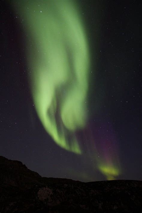 Aurora borealis over Greenland