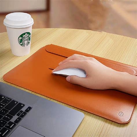 Wiwu Skin Pro II PU Leather Sleeve, For Macbook Pro 14.2", Brown ...