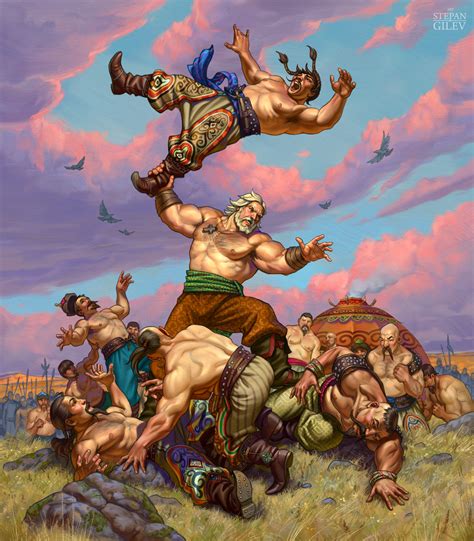 Stepan Gilev - Illustrations for the book " Dobrinya Nikitich ...